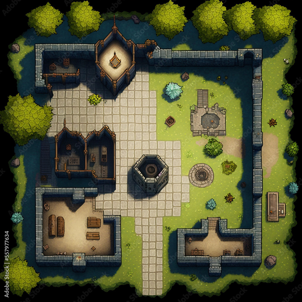 RPG Fantasy Top Down City Battle Map, Village Themed Video Games ... RPG Fantasy Top Down City Battle Map, Village Themed Video Games ...