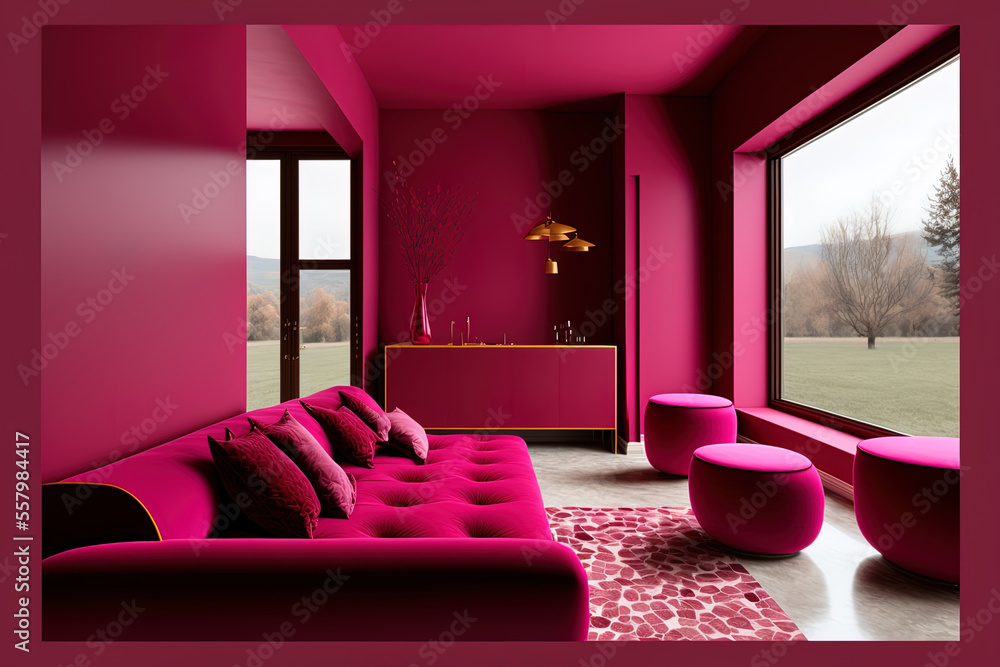 The luxury living color of 2023 is viva magenta. A prototype painted in ...