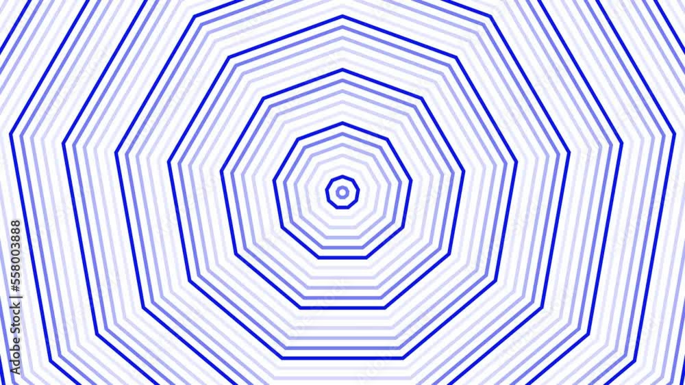 Vidéo Stock Blue nonagon star simple flat geometric on white background ...