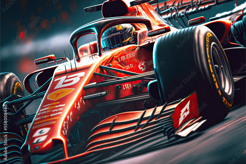 racing car illustration. Stock Illustration | Adobe Stock