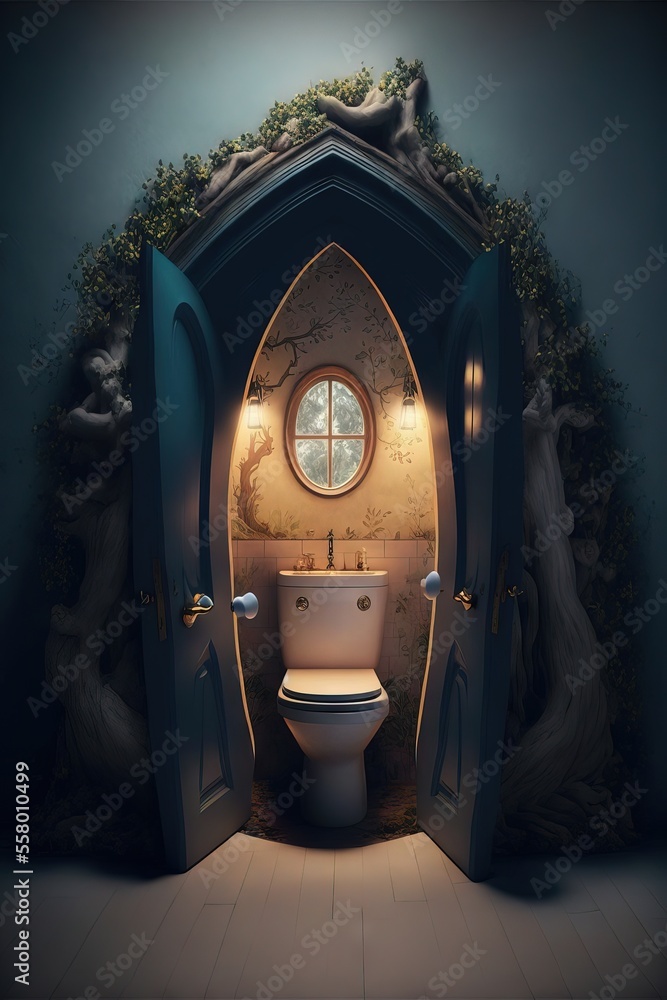 Pristine and Magical WC Toilet Design, Ideal for Mind Travelers and ...