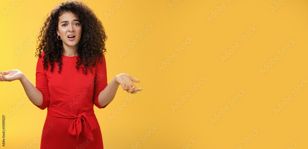 What your problem. Annoyed and confused pissed girlfriend with curly ...