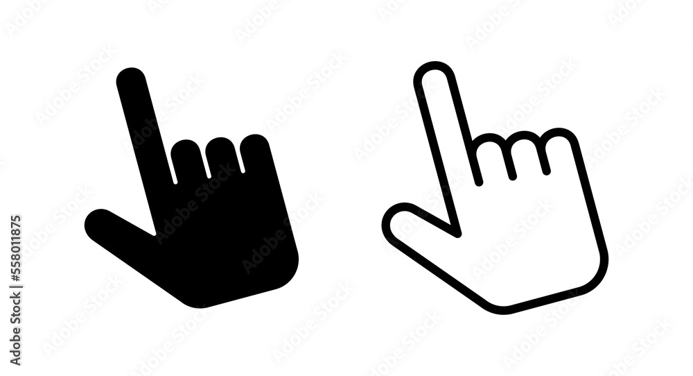 Hand cursor icon vector illustration. cursor sign and symbol. hand ...