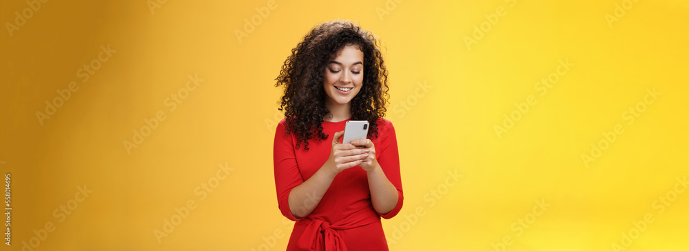 Gil sending message spread news across social network having party ...
