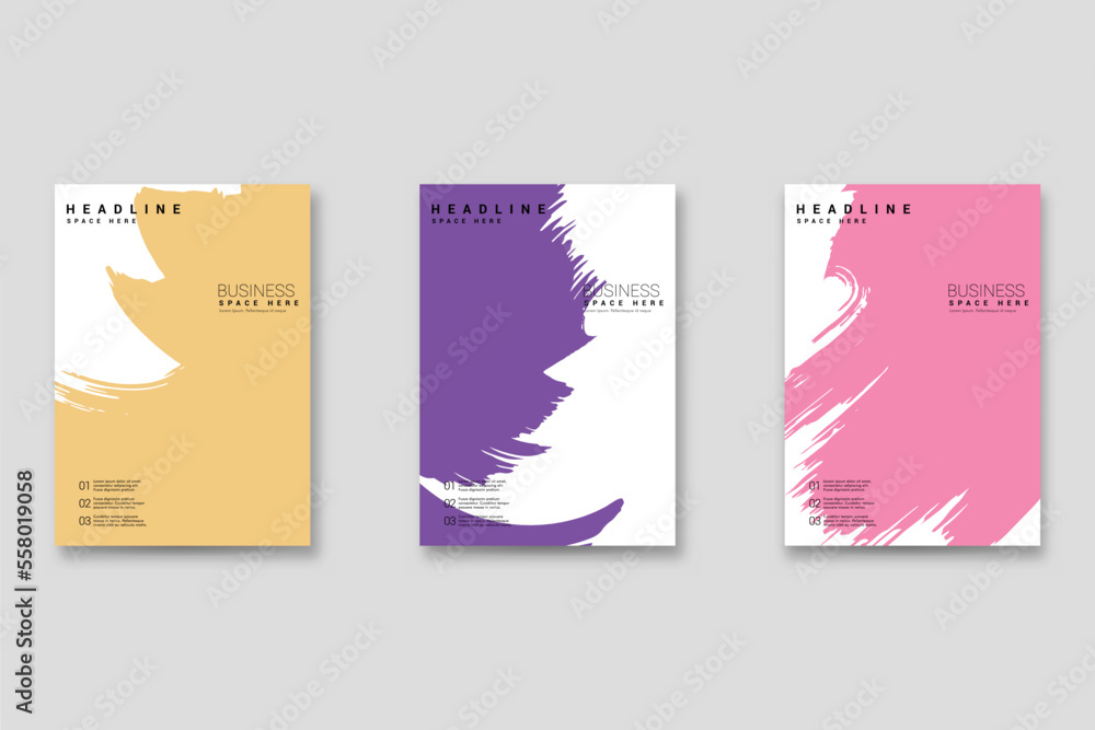 Vector grunge overlay. Hand-drawn abstract frame set. Ink brush strokes ...