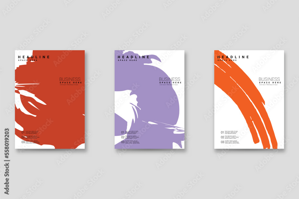 Vector grunge overlay. Hand-drawn abstract frame set. Ink brush strokes ...