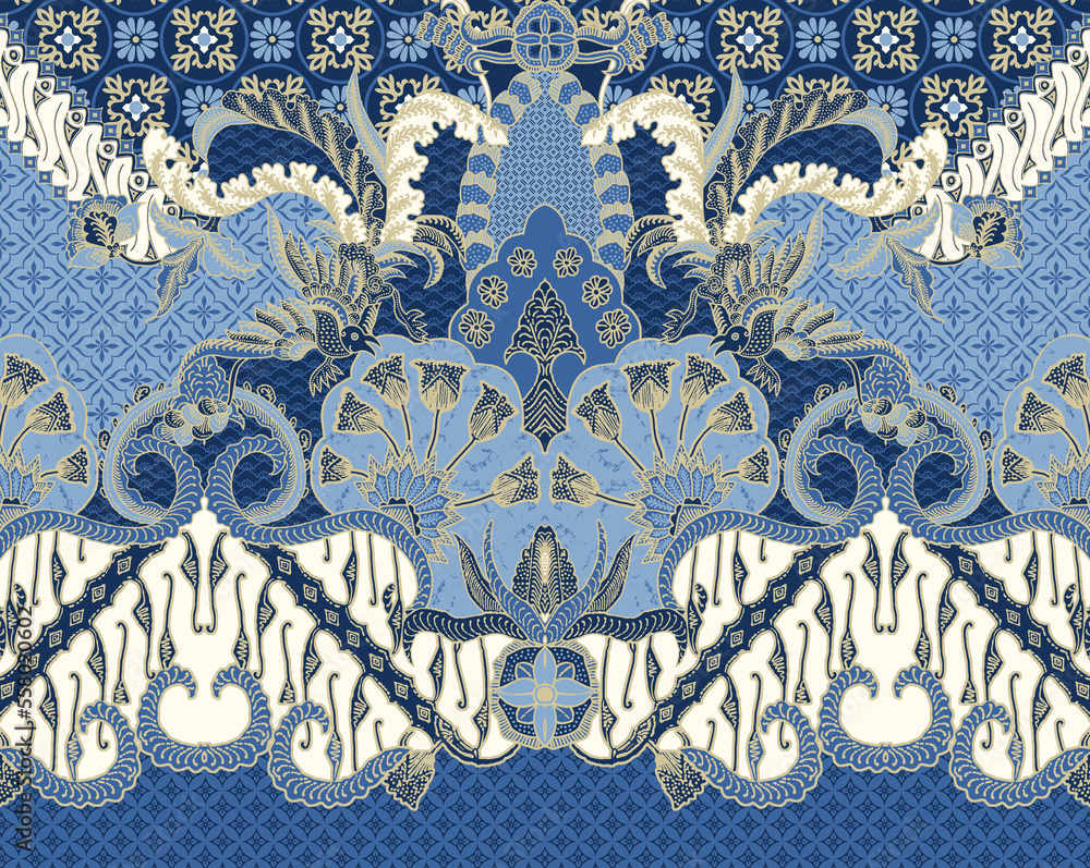 Seamless Traditional Batik,Flower, javanese pattern from Indonesia ...