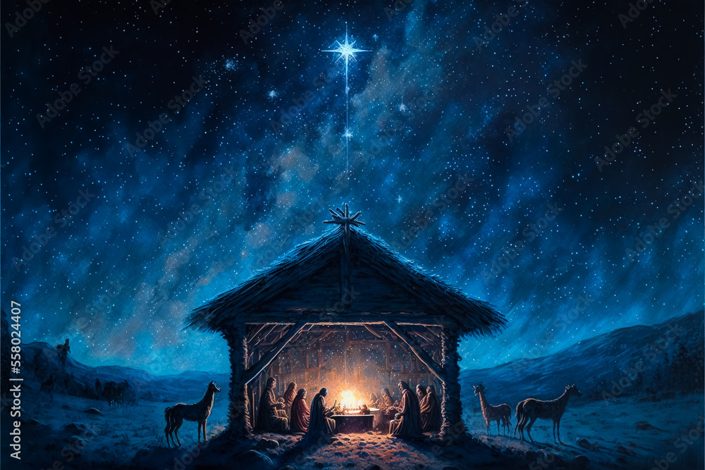 Photo & Art Print star of belen illuminates the home of jesus ...