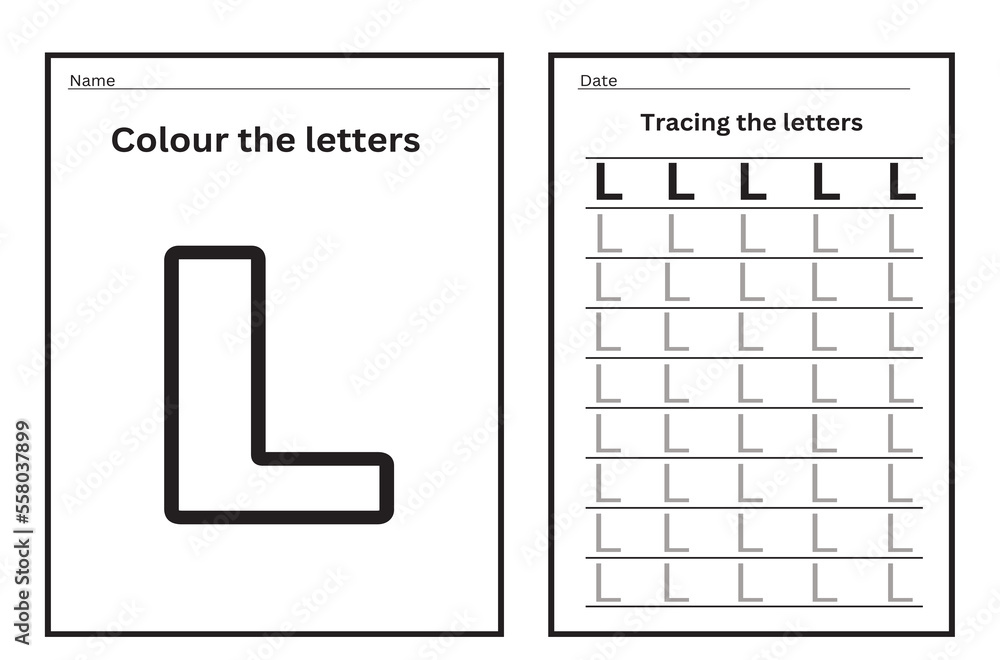 Alphabet tracing practice Letter L. Tracing practice worksheet ...