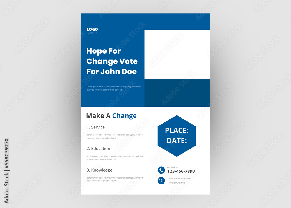 Vote flyer poster design template. Vote for a better future poster ...