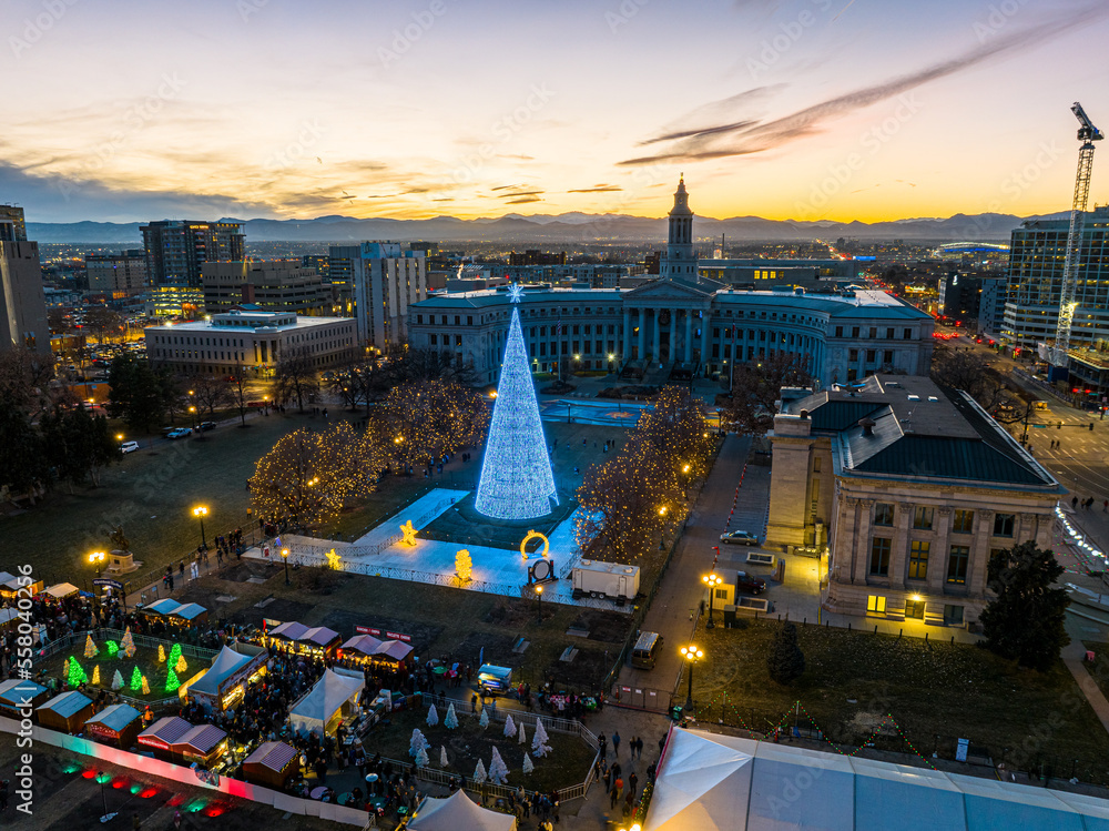 Mile High Tree in Civic Center Park Stock Photo | Adobe Stock