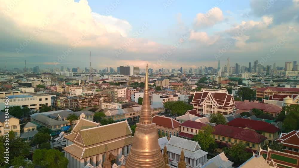 Dramatic cloud formation over the capital of thailand. Gorgeous aerial ...