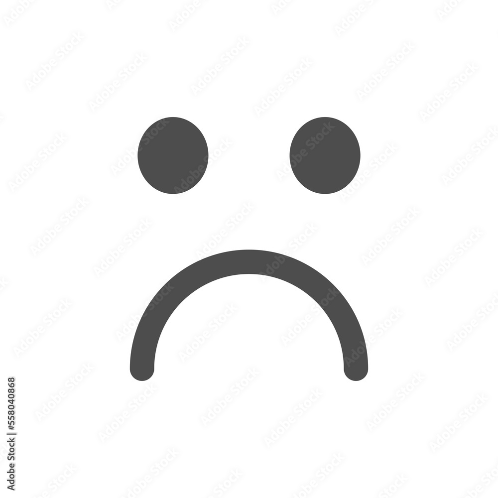 sad face icon Stock Illustration | Adobe Stock