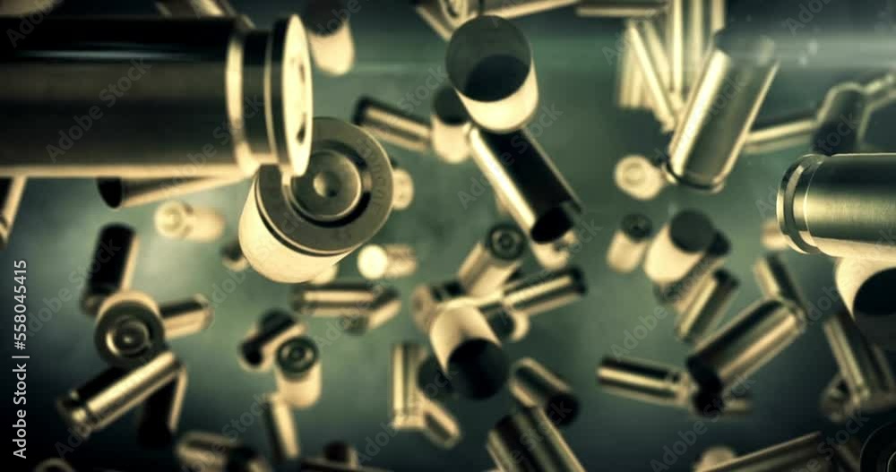 realistic 3d bullets falling from down amo gun crime military target ...