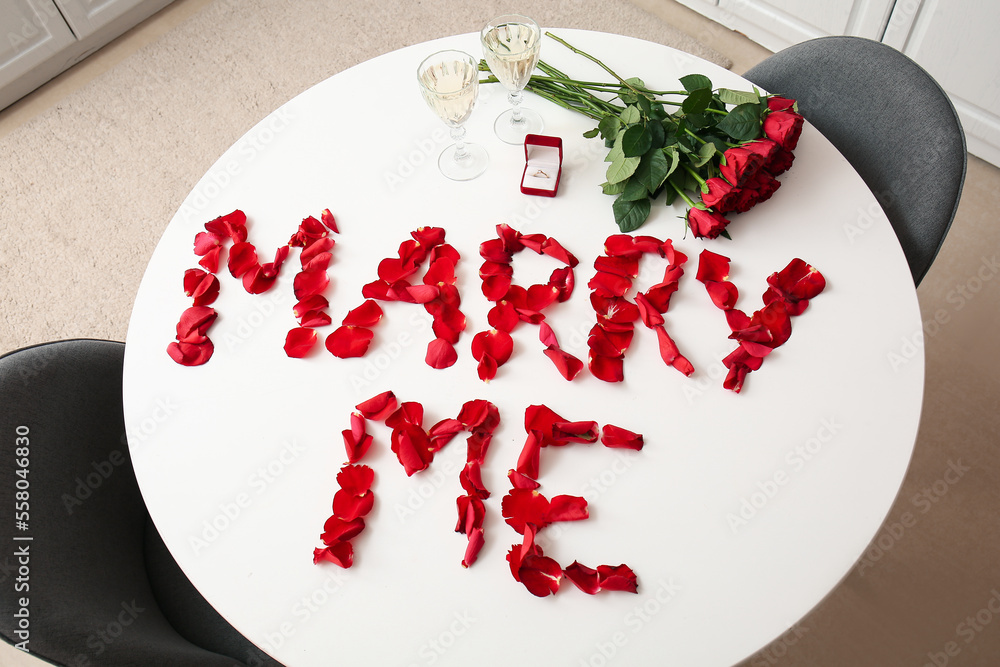 Will You Marry Me In Rose Petals