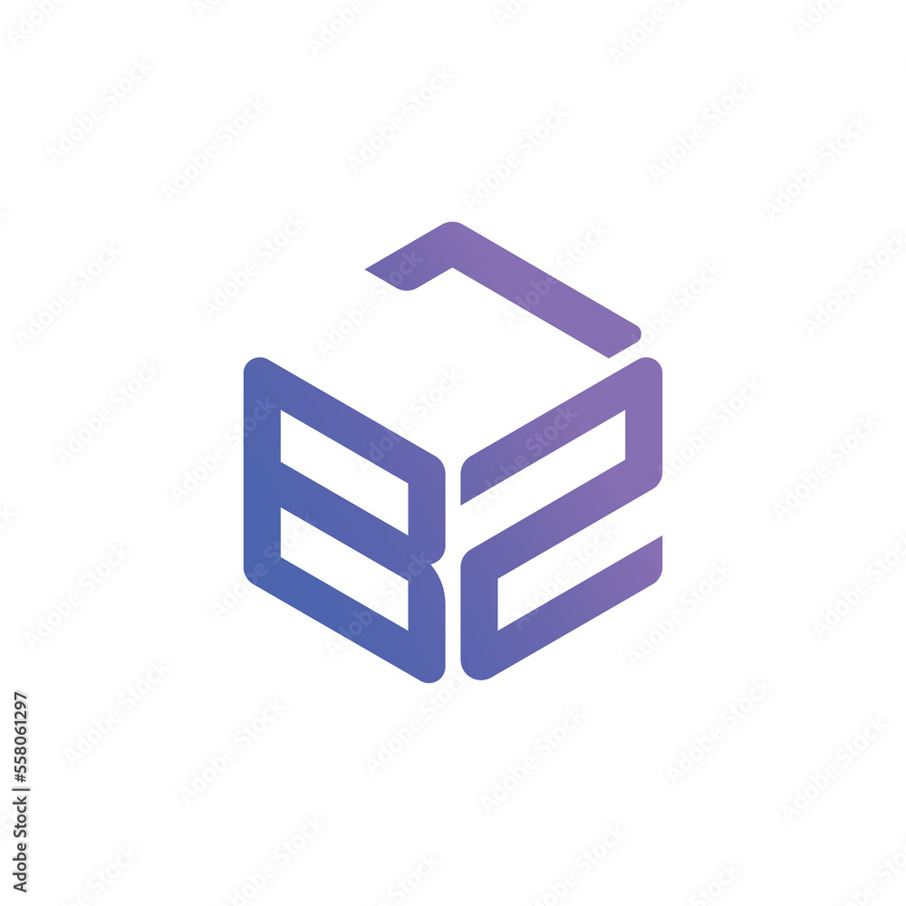 B21 Logo Design, Box Logo, 3D, cube logo, isometric logo Stock Vector ...