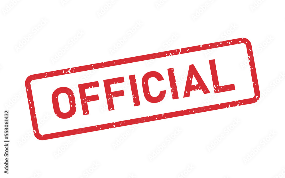 Grunge Official word rubber stamp. Official sign sticker set. Grunge ...