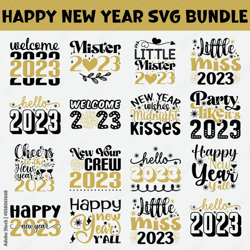 Happy New Year, New Year Graphic SVG Bundle, God will Make a way, Happy ...
