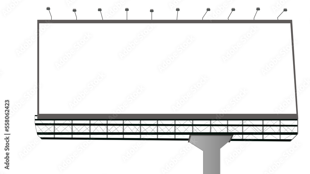 blank billboard isolated on PNG white transparent background, Vector ...