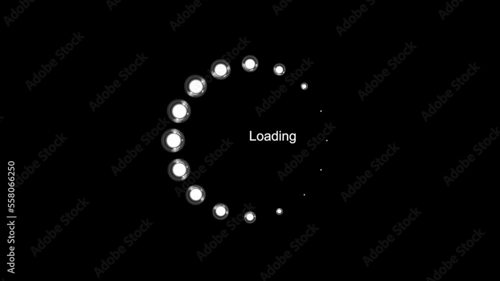 Circle Loading Icon. Animation seamless loop. Sphere transparent ...