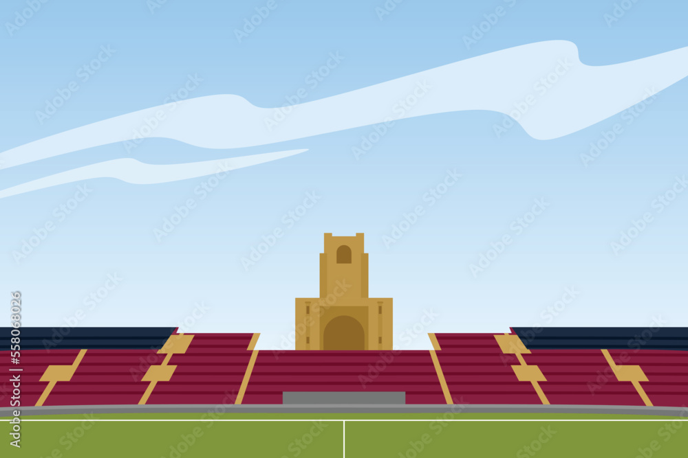 Soccer stadiums buildings. stadium line drawing illustration vector ...