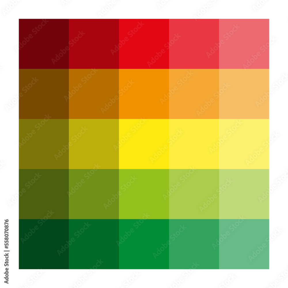 Yellow red color palette. Color palette. Vector illustration. Stock ...