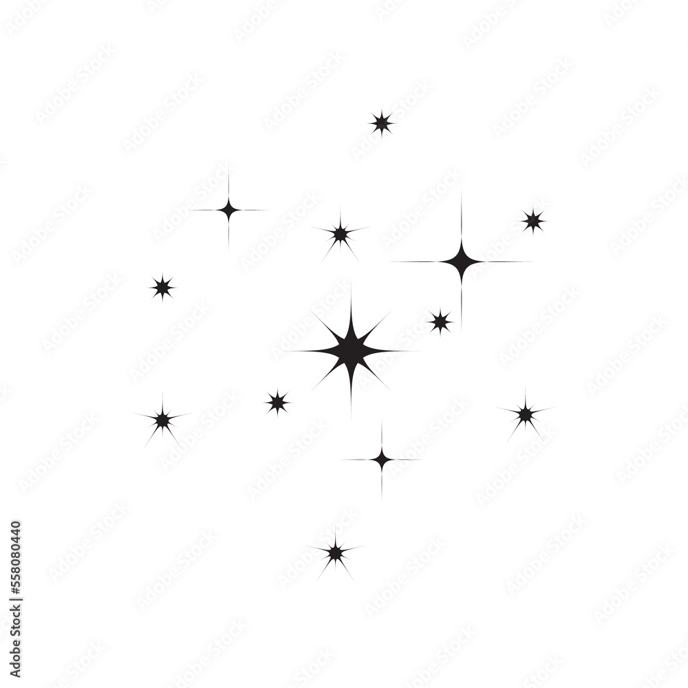 Star icon. Twinkling stars. Sparkles, shining burst. vector ...