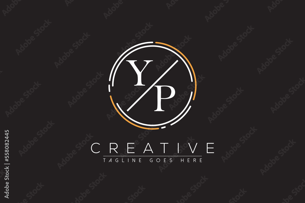 letter yp elegant and luxury Initial with circle frame minimal monogram ...