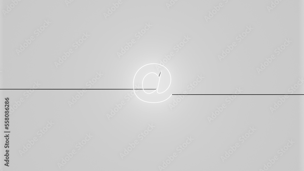 Símbolo arroba blanco. Stock Illustration | Adobe Stock