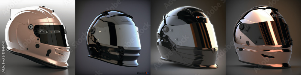 Motorcross motorsports high speed helmet design renders with gradient ...