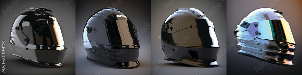 Motorcross motorsports high speed helmet design renders with gradient ...