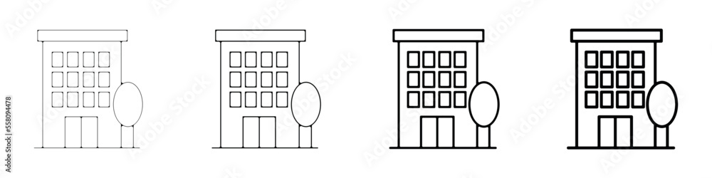 Icone pictogramme symbole batiment immeuble habitation Stock Vector ...