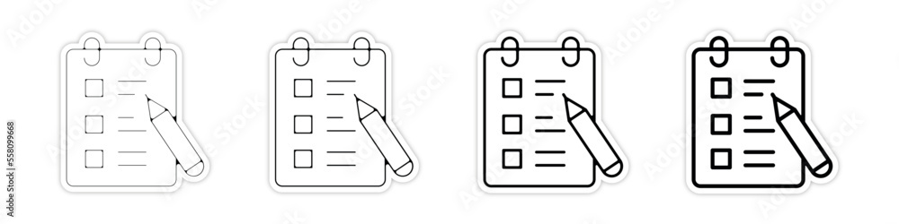 Vetor de Icone pictogramme symbole logo to do list et liste a cocher ...