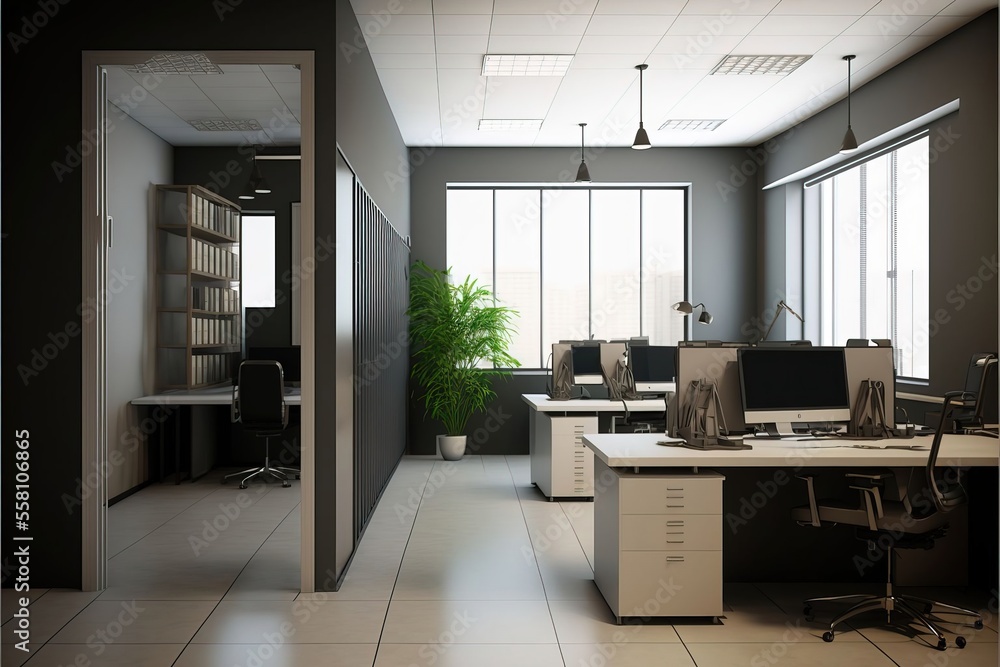 4K resolution or higher, modern office. Generative AI Technology Stock ...
