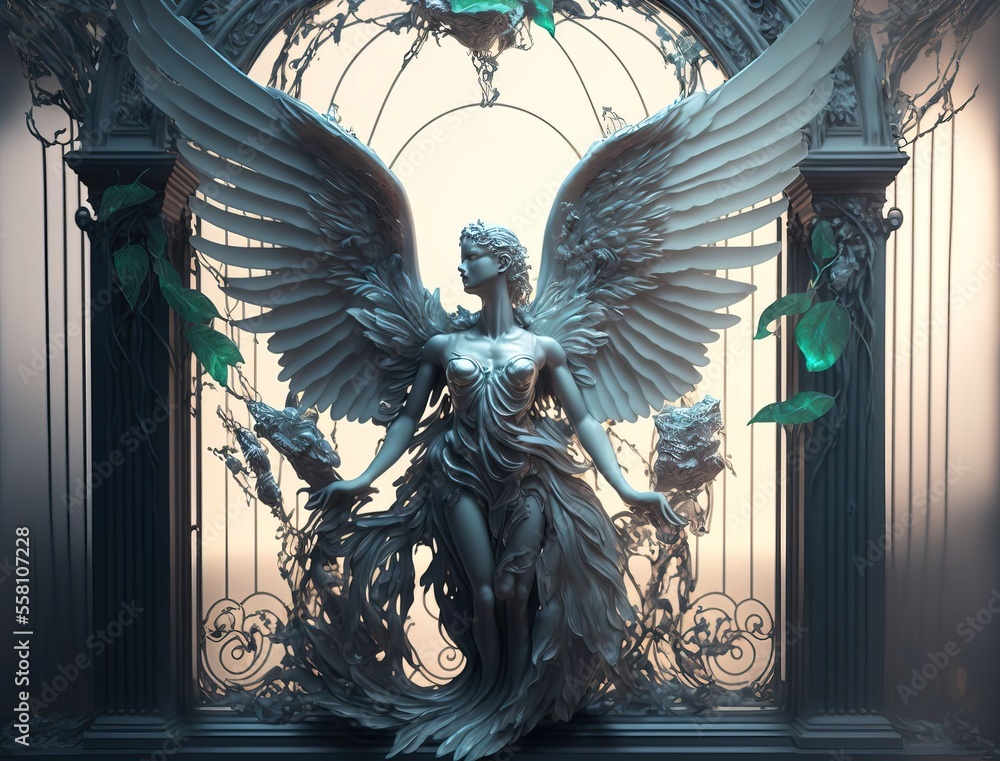 4K resolution or higher, Sacred Statue of the Goddess in the Church ...