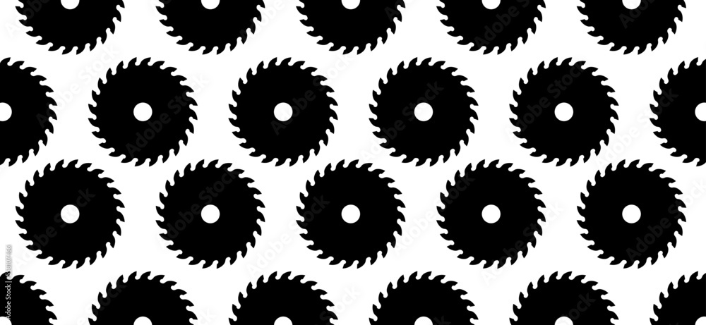 Cartoon circular saw blades icon or symbol. Drawing half sawblade logo ...