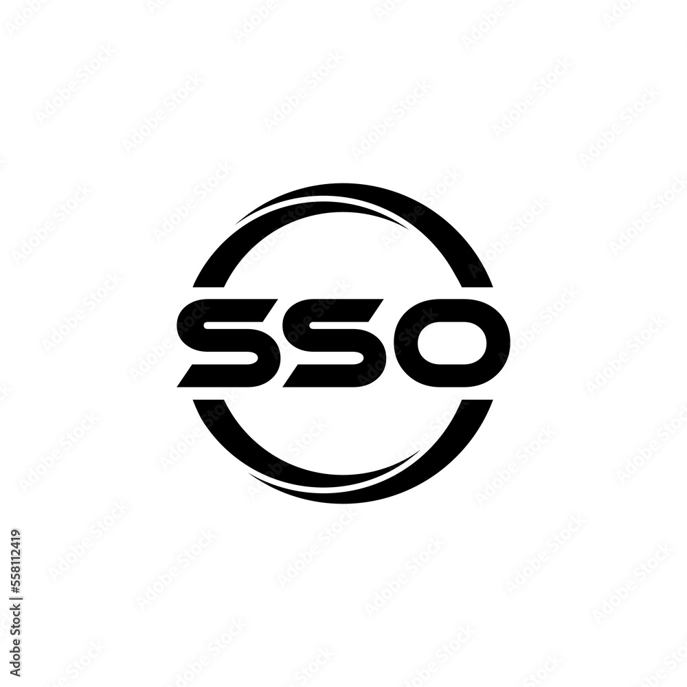 SSO letter logo design with white background in illustrator, cube logo ...