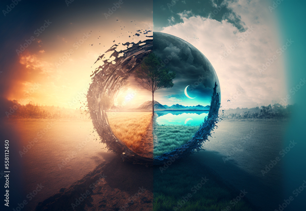 An abstract background of the greenhouse effect and its impact on the ...