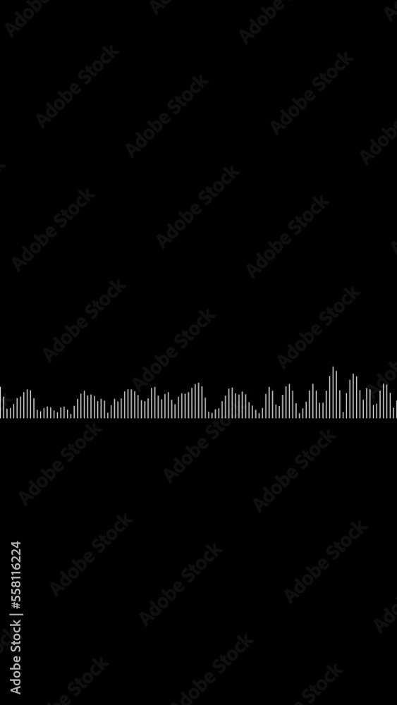 Animated audio wave spectrum equalizer. Digital sound technology ...