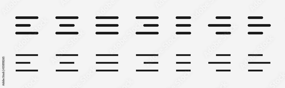 Website navigation symbol. Hamburger menu icons set. Flat website menu ...