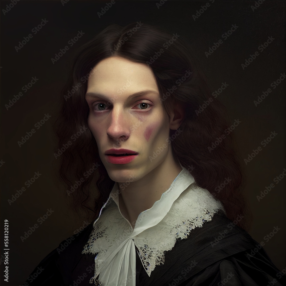 Vampire Witch Non Binary Transgender Roleplaying Dnd Character Concept Red Lips Attractive