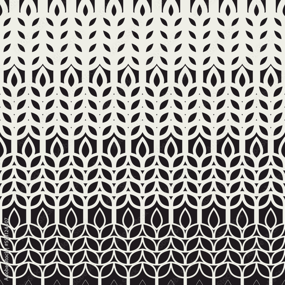 Wheat seamless pattern. Grain malt and barley, oat, rice, millet, maize ...