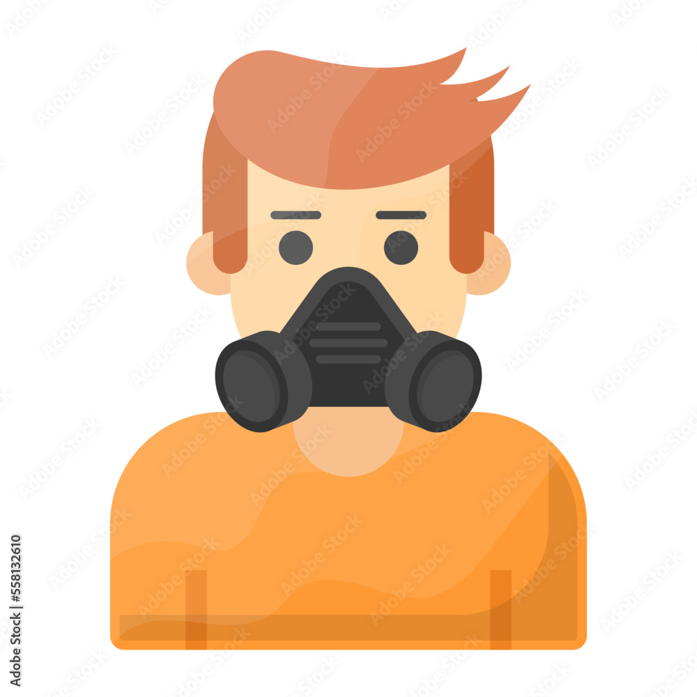 atmosphere-supplying respirators vector color icon design ...