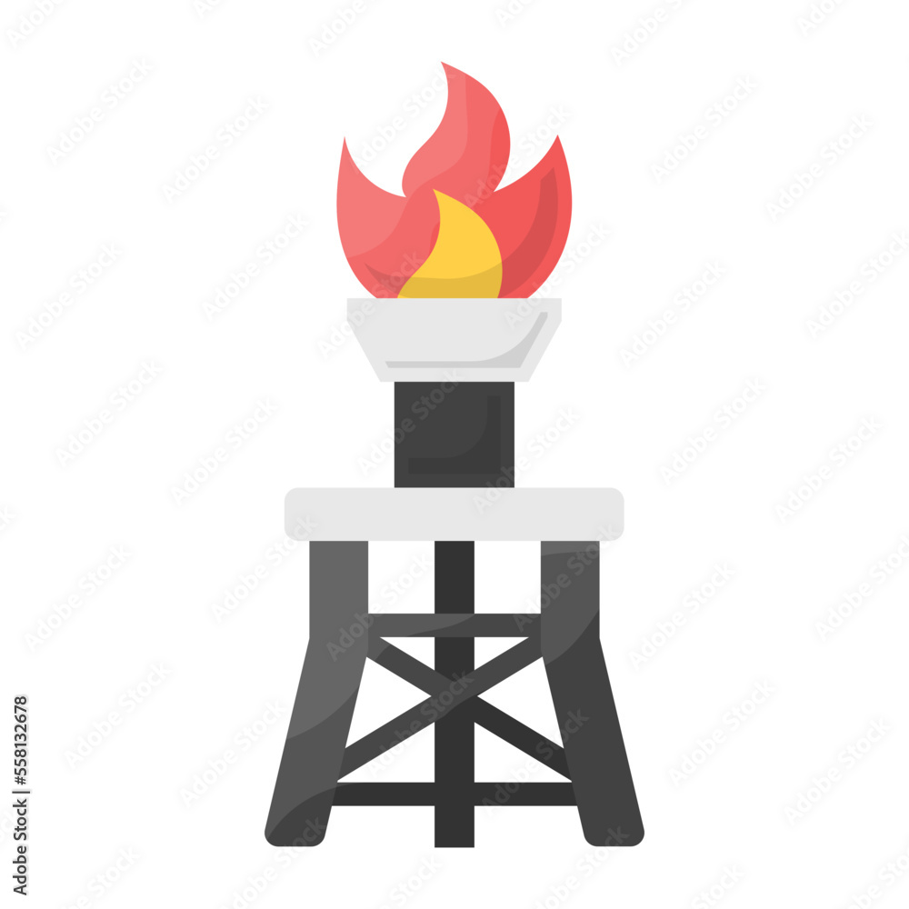 waste of energy and gas vector color icon design, Environmental ...