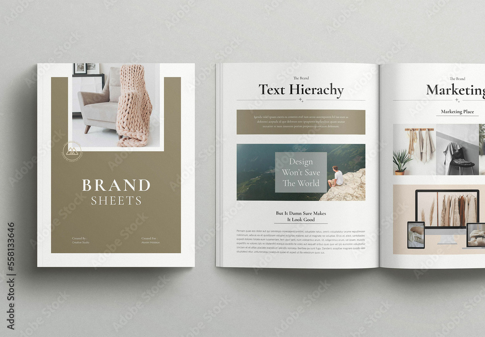 Brand Sheets Template Stock Template | Adobe Stock