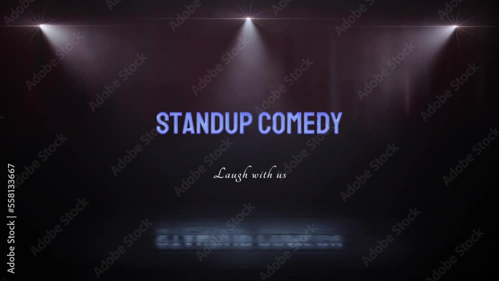 Stand Up comedy logo animation video, Stand Up comedy monogram motion ...