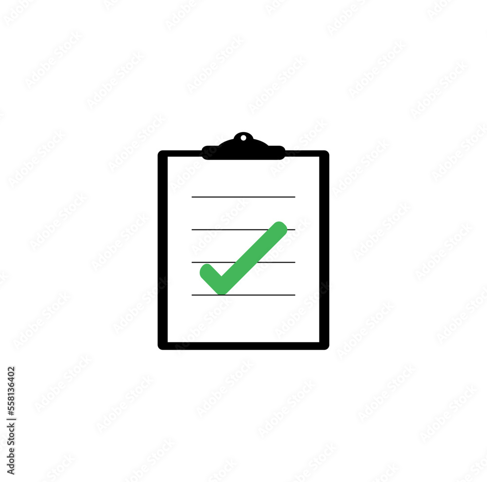 clipboard with check mark icon vector. to do list illustration check ...
