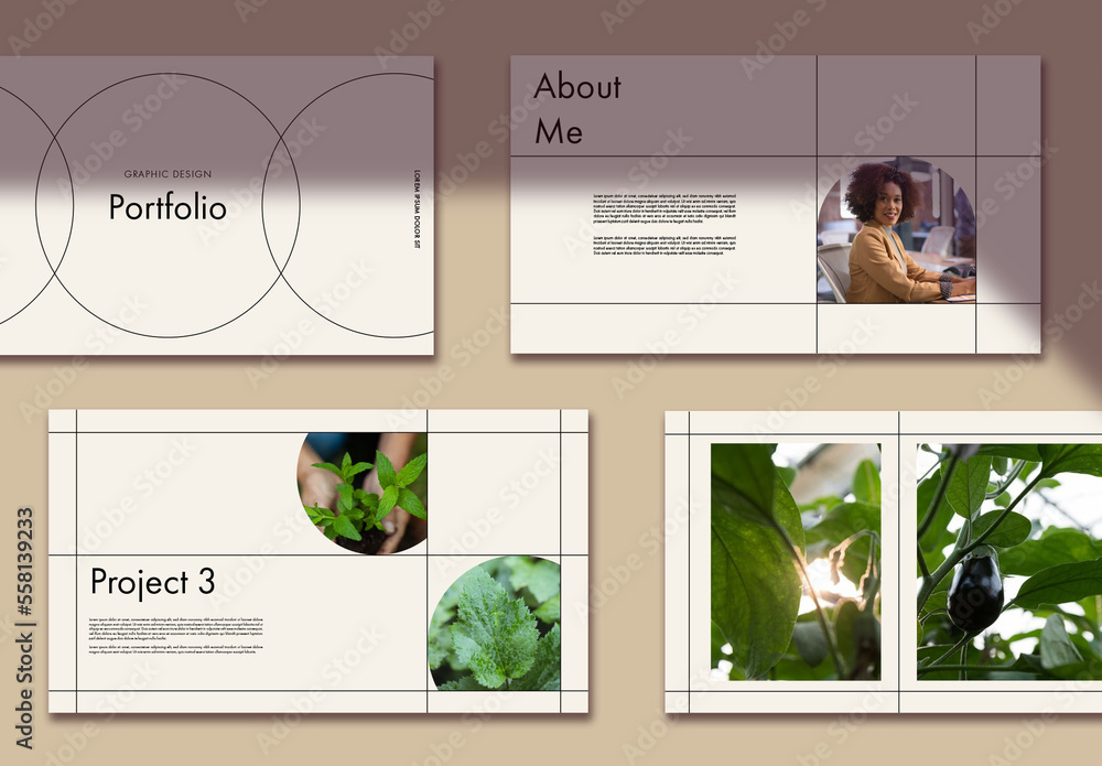 Minimal Portfolio Design Stock Template | Adobe Stock