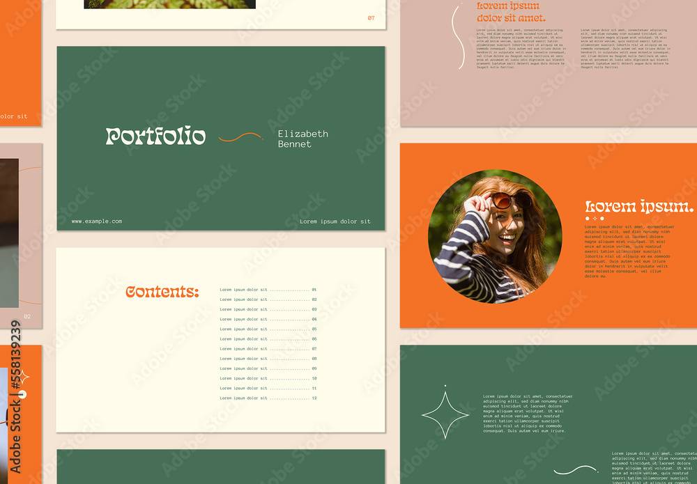 Retro Portfolio Stock Template | Adobe Stock