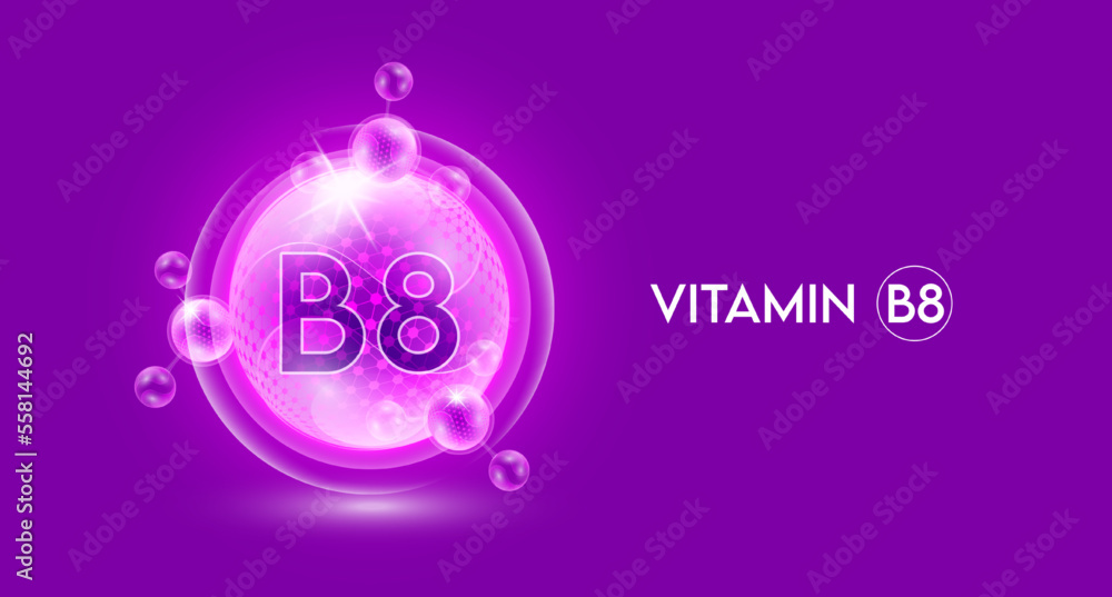 Vitamin B8 and bubble atom molecule collagen serum chemical formula ...